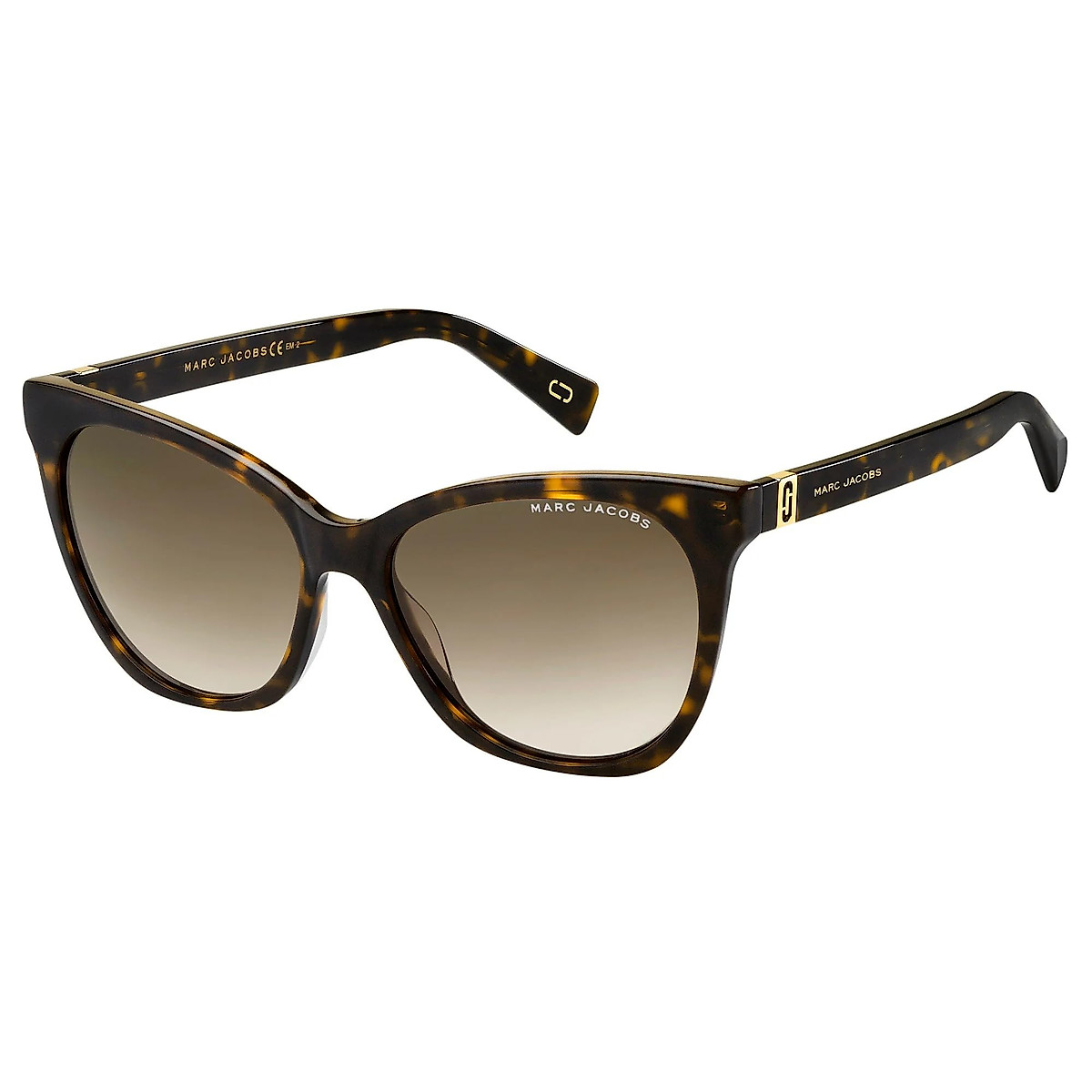 Marc Jacobs Women's Marc 336/S Cat Eye Sunglasses, Dark Havana/Brown Gradient, 56mm, 16mm