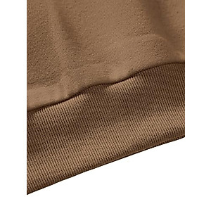 GORGLITTER Men's Vintage Graphic Print Crewneck Sweatshirt Long Sleeve Casual Streetwear Pullover Top Coffee Brown X-Large