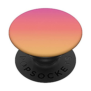 Simple Solid Color Chic Coral Pink Sunset Ombre Design PopSockets Swappable PopGrip