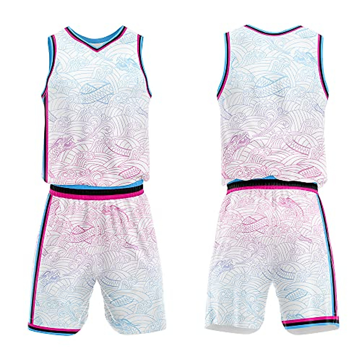 Custom Basketball Jersey for man women uniform Suit Kids Adults Personalized Jersey (White)