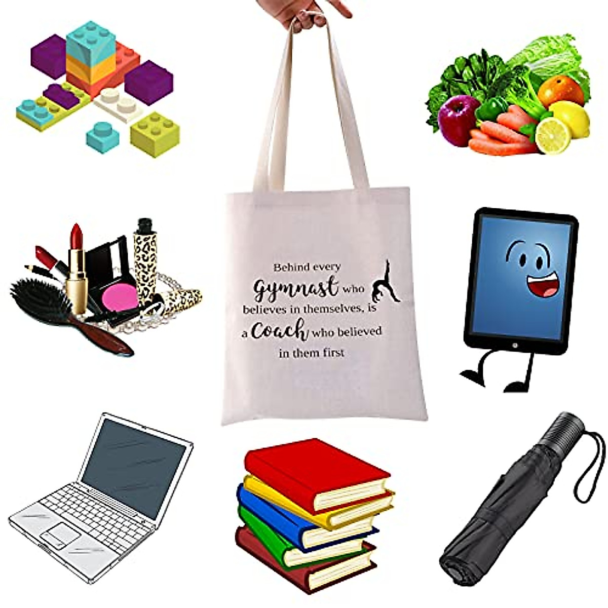 WCGXKO Gymnast Coach Gift Behind Every Gymnast Who Believes Themselves Is A Coach Who Believed In Them First (Gymnast Coach tote)