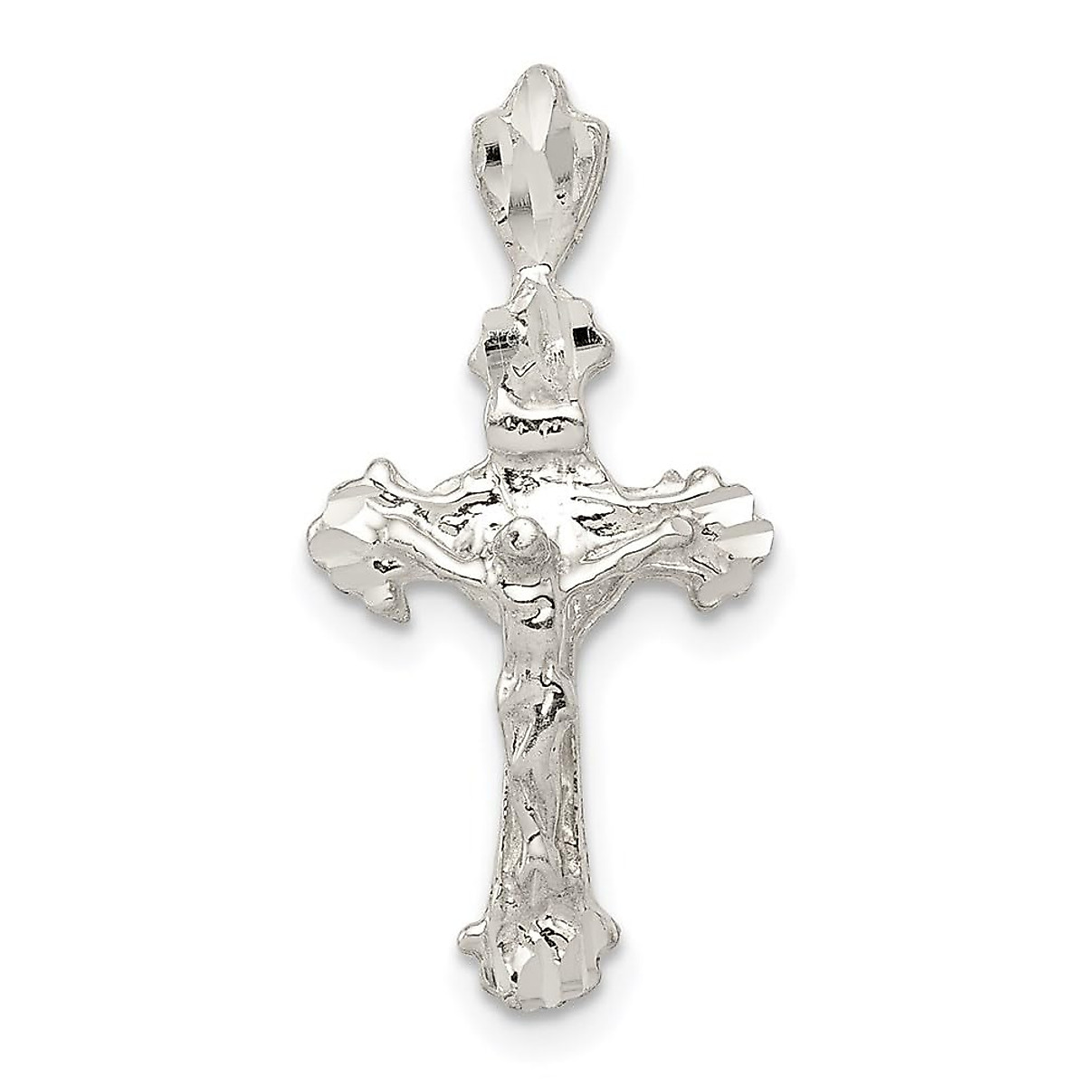 Auriga Fine Jewelry 925 Sterling Silver INRI Crucifix Cross Pendant (L- 28 mm, W- 14 mm) Gift for Women