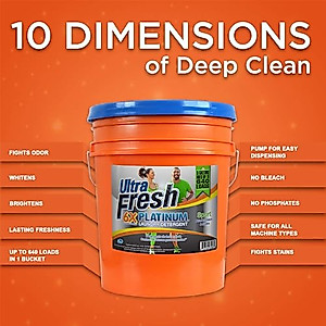 Platinum Sport Laundry Detergent, HE, 5 gal, 640 oz.