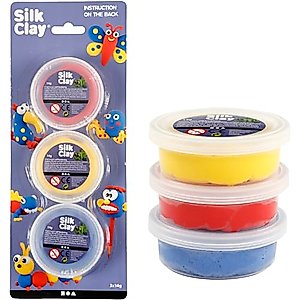 Silk Clay®, Blue, Yellow, red, 3x14g