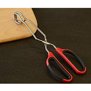 HINMAY Scissor Tongs 11-Inch Heavy Duty Stainless Steel Scissor Cooking Tongs