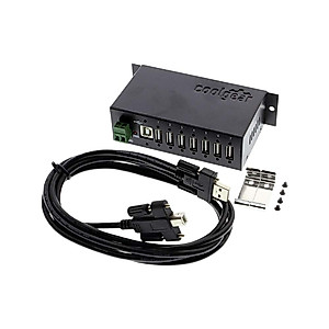 USB 2.0 7-Port Hub with DIN Rail Mounting - Metal Chassis Japan NEC Chip