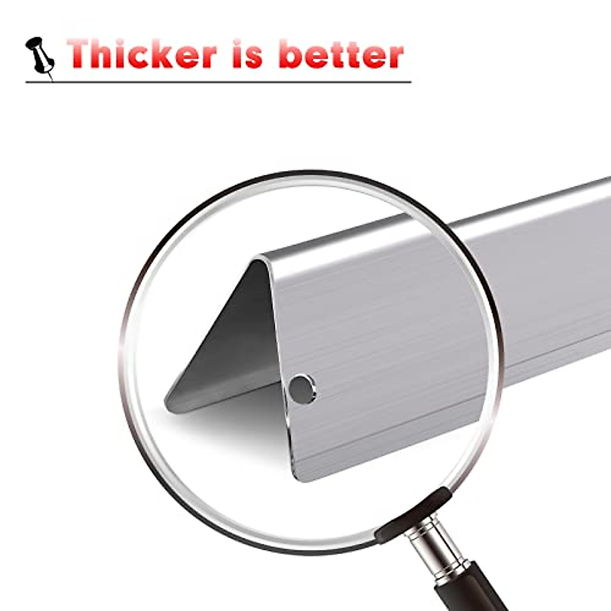 Cozilar Grill Flavorizer Bars Heat Deflectors BBQ Gas Grill Replacement Parts for Weber 66041, 66033, 66796, Weber Genesis II E-410, S-410, Genesis II LX E-440, S-440, 17” Stainless Steel Flavor Bars