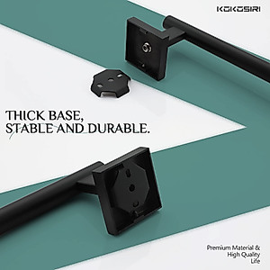 KOKOSIRI Towel Rails Bathroom Towel Bars Matte Black 24 Inch Bath Towel Holder for Cabinet Kitchen Wall Stainless Steel B4005BK-L24