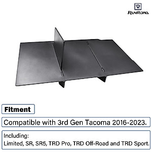 RUNROAD Glove Box Organizer Compatible with Toyota Tacoma 3rd Gen 2016-2022 2021 2022 2023 Accessories, Insert Tray ABS Materials Dividers Storage Box Glove Compartment Accessories