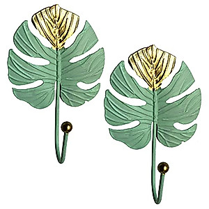 2Pcs Luxury Decorative Wall Hook/Heavy Duty Wall Coat Key Hooks/Wall Mounted Hooks for Hanging Coat Robe Bag Scarves Towels Hat Purse #16