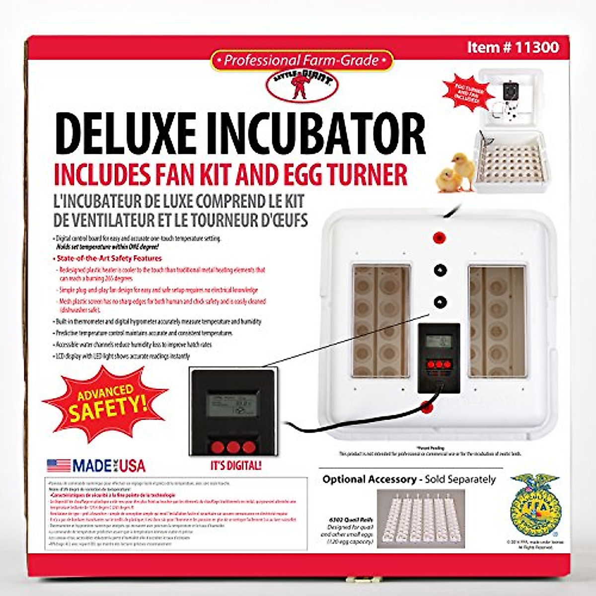 Little Giant® Digital Circulated Air Incubator with Automatic Turner | 41 Eggs | Egg Incubator with Fan and Egg Turner