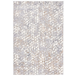 SAFAVIEH Lagoon Collection Area Rug - 8' x 10', Ivory & Grey, Modern Abstract Design, Non-Shedding & Easy Care, Ideal for High Traffic Areas in Living Room, Bedroom (LGN578A)