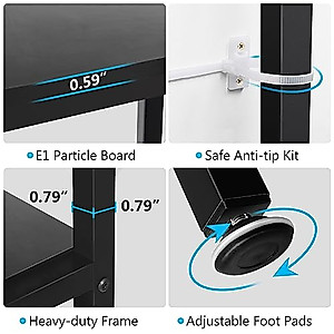 Tribesigns 5-Tier Corner Bookshelf, 63” Tall Modern L-Shaped Bookshelf Corner Bookcase, 17 Shelves Black Stepped Bookcase Display Rack Storage Shelf for Living Room Home Office (Black)