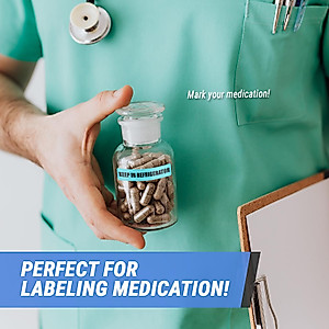 Keep in Refrigerator - Veterinary Label Stickers - 1.63 x 0.38 inch Veterinary Prescription Labels Medical Charts Pharmacy Medication Instruction Vet Stickers File Folder Labels - 1 Packs, 300 Labels