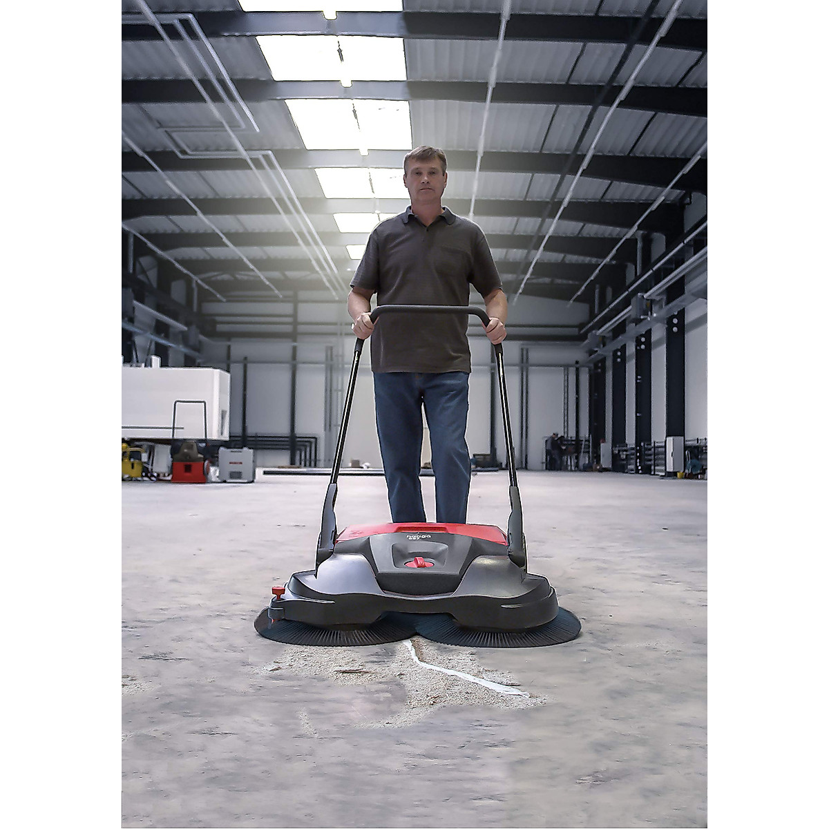 Haaga 697 Profi-line Battery Powered Triple Brush Sweeper, 38" Width