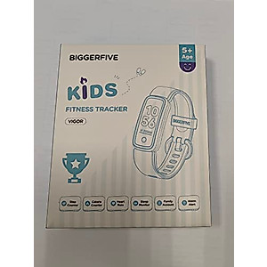 BIGGERFIVE Vigor Kids Fitness Tracker Watch for Girls Boys Ages 5-15, IP68 Waterproof, Activity Tracker, Pedometer, Heart Rate Sleep Monitor, Calorie Step Counter Watch