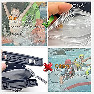YUMQUA Large Waterproof Phone Pouch 2 Pack, IPX8 Waterproof Cell Phone Case Dry Bag Compatible with iPhone 14 13 12 11 Pro Max/8 Plus Galaxy S23 Ultra S22 S20+ Pixel 4 XL Up to 7.5", Black