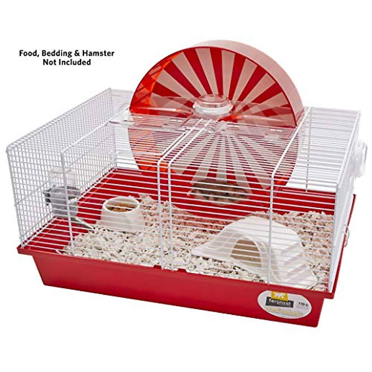 Ferplast "Coney Island Theme Modular Hamster Cage Featuring XXL 11.75-Inch Diameter Exercise Wheel, Includes All Accessories, 19.7L x 13.8W x 9.8H Inches,