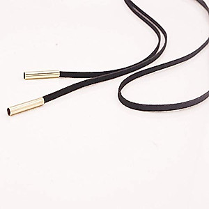 Kercisbeauty Summer Boho Black Velvet Long Rope Choker Necklace with Silver Gold Pendant for Women Party (Pattern 1)