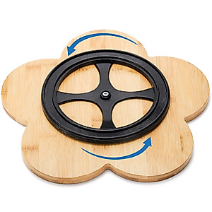 yarlung Lazy Susan Divided Serving Dishes Appetizer Tray, 5 Removable Ceramic Snack Bowls with Lids and Bamboo Platter, Relish Tray Nuts Dishes for Chips, Fruits, Candy