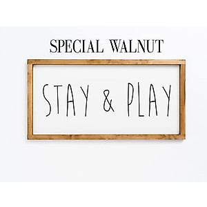 Playroom Wall Decor - Playroom Decor - Play Sign - Playroom Sign - Play Room Wall Decor - Stay And Play Sign - Lets Play Sign - Play Sign For Playroom - Lets Just Play - Playroom