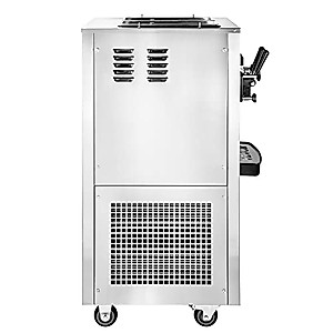 VEVOR Commercial Ice Cream Machine with Two 12L Hoppers Soft Serve Machine with 3 Flavors Commercial Ice Cream Maker 2500W Compressor Soft Ice Cream Machine with LCD Panel for Restaurants Snack Bar