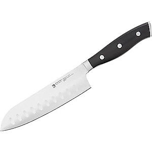HENCKELS Forged Accent Razor-Sharp 2-pc Knife Set, Santoku Knife 5 Inch, Santoku Knife 7 Inch, German Engineered Informed by 100+ Years of Mastery,Black