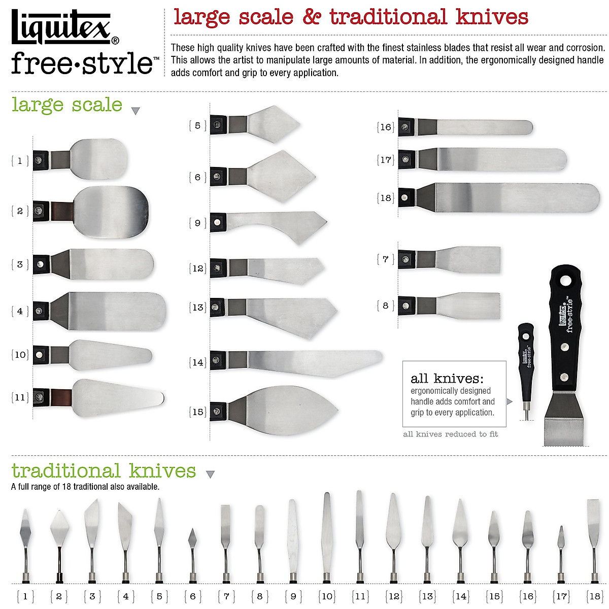 Liquitex Professional Freestyle Large Painting Knife, No. 9