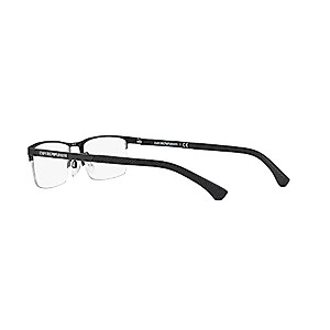 Armani EA1041 Eyeglass Frames 3094-53 - Black Rubber EA1041-3094-53