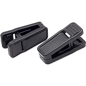 FLOLATIDIA Standard Hanger Clips,Clothes Pins Plastic Finger Clips for Flocked Garment Trouser Slim-line Velvet Hanger-Removable (Black, 20)