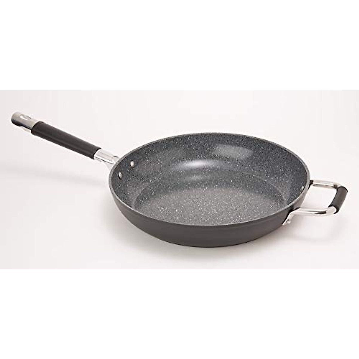 DaTerra Cucina Professional 13 Inch Nonstick Frying Pan | Italian Made Ceramic Nonstick Pan Sauté Pan, Chefs Pan, Non Stick Skillet Pan for Cooking, Sizzling, Searing, Baking and More