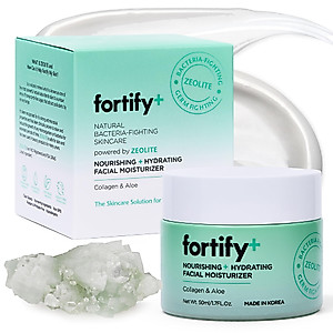 Fortify Skincare 9-in-1 Anti-Aging Facial Moisturizer with Collagen, Hyaluronic Acid & Aloe - Korean Skin Care for Hydrating & Nourishing, Derm-Tested - Fragrance & Alcohol-Free - 50ML/1.7Fl.Oz
