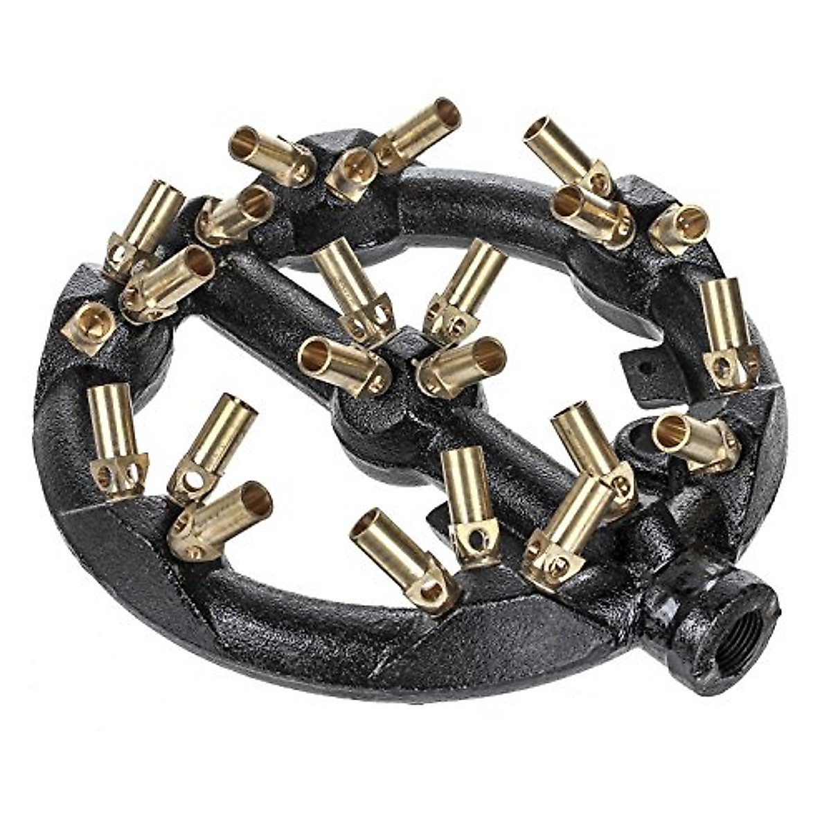 DuraSteel Natural Gas Jet Burner For Chinese Wok Range, Grilling, Stir Fry - Cast Iron Body Round Nozzle Jet Burner with 23 Brass Tips - Up 100,000 BTU