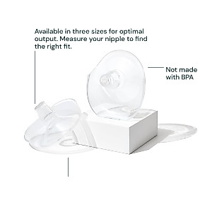Willow Go Breast Pump Flanges, 2-Count - 24mm - Breast Shields for Willow Go Wearable Double Electric Breast Pump