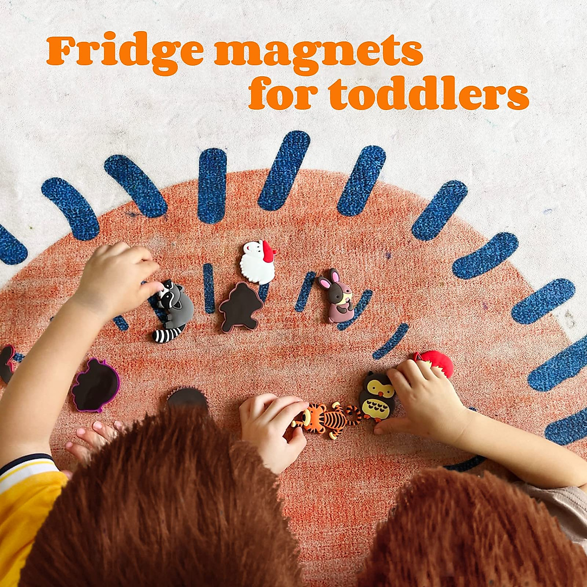 Fridge Magnets for Toddlers,Refrigerator Magnets for Kids Full Back Magnetic Rubber Kids Magnets Educational Toy Baby Magnet Gift Cute Animal Magnets