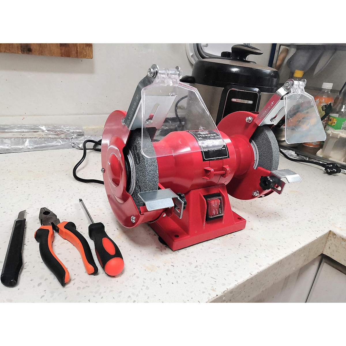 Bench Grinder Eye Shield, 4 Pcs Grinder Eyeshield Replacement Kit for Most Bench Grinders