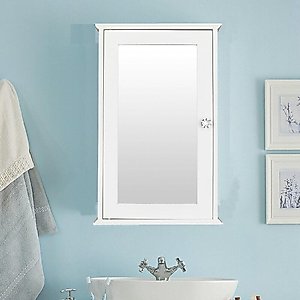 IFFANY Mirror Door Wall Mount Hanging Medicine Cabinet Bathroom Storage Shelf Organizer