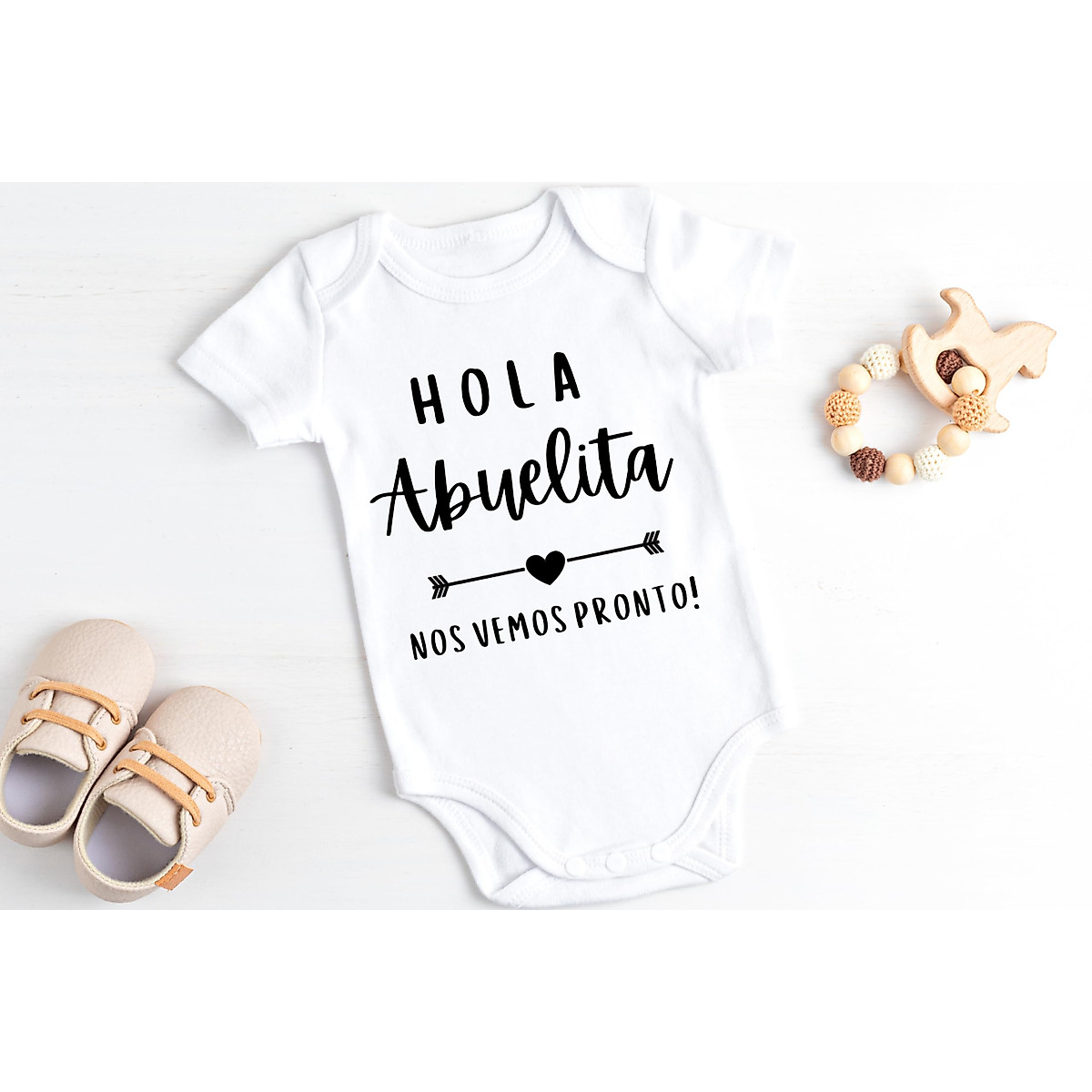 "Hola Abuelita Nos Vemos Pronto" Pregnancy Announcement Outfit – Gift for Expecting Grandparents