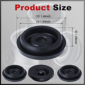 Tallew 4 Pcs Trailer Axle Dust Cap with 4 Rubber Plugs Replacements Trailer Grease Caps Axle Wheel Hub and Bearing Dust Cap for Trailer Wheel Hubs(1.98 Inches for 2, 000 to 3, 500 lb)