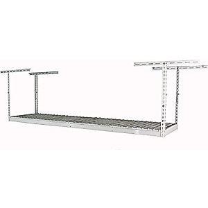 MonsterRax-2x8 Overhead Garage Storage Rack (White, 24"-45")