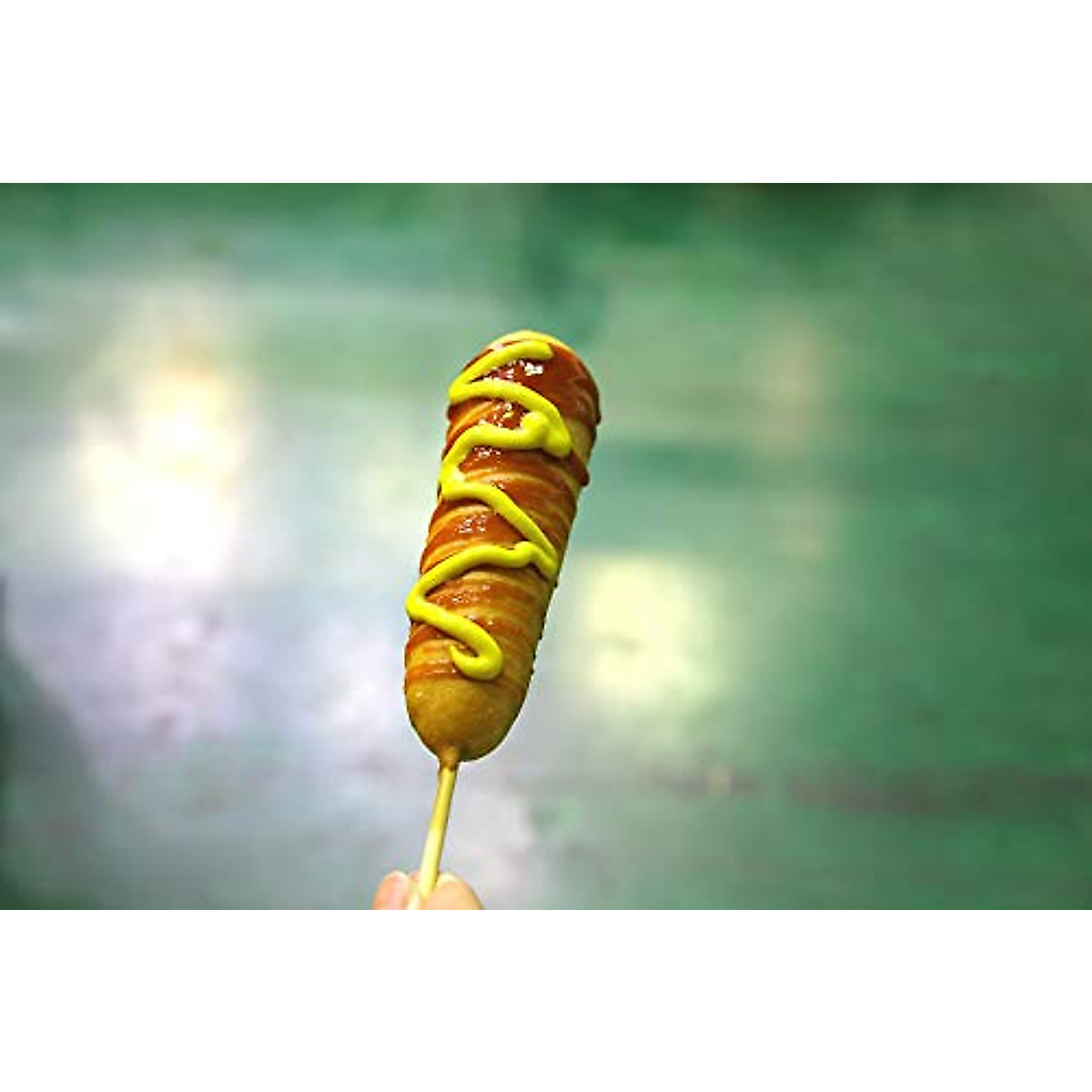 KingSeal Bamboo Wood Corn Dog Skewers, Sticks, 8.75 Inches x 5 mm Diameter, Blunt Point for Safety, Retail Pack - 2 Bags of 50 Skewers (100 Count)