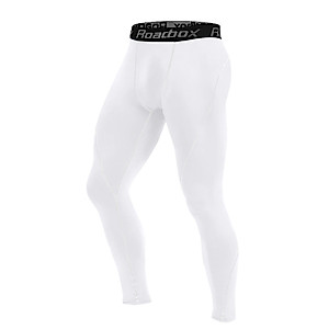 Roadbox Compression Pants Men Cooling Dry Base Layer Bottoms Outdoor Sports Cycling Tights Leggings for Basketball Football Running