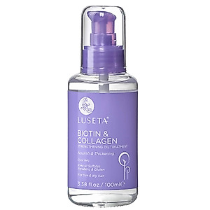 L LUSETA Biotin Hair Growth Serum with Collagen, Hair Oil for Thin and Damage Hair Growth Oil, Biotin growth serum for Frizzy & Damaged hair, Thickening and Healthier Scalp for Men & Women 3.38 Fl Oz