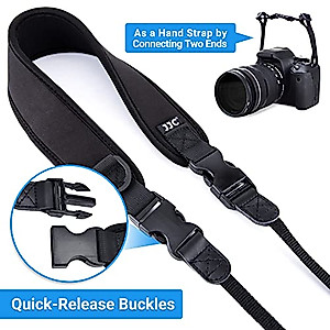 DSLR Camera Neck Strap, Soft Neoprene Shoulder Belt for Canon EOS R5 R6 5D Mark IV 6D Mark II SL3 SL2 T8i T7 T7i 90D 80D Nikon D6 D5 DF D850 D810 D780 D7500 D5600 D3500 Sony A1 A99II,etc