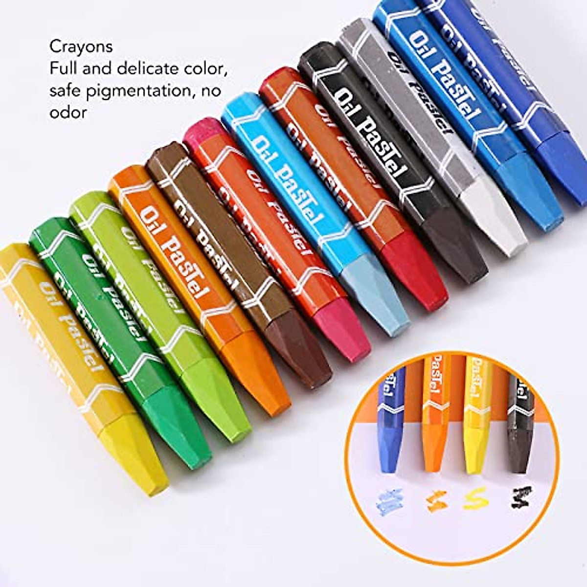 GLOGLOW Marker Crayon Kit Arts and Crafts Supplies Coloring Art Kit Gift Case Markers Crayon Colour Pencils, 53pcs Art Set for Budding Artists Kids Teens Boys Girls CrayonsDrawing &amp;