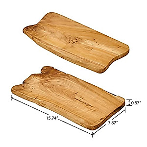 WELLAND 16” Cedar Natural Edge Floating Shelf Set of 2