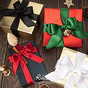 Ribbli Black Metallic Wrapping Paper Matte Black Solid Color Paper Perfect for Birthday Christmas Baby Shower Wedding Valentine's Day- 17Inch x 394Inch(33Feet)