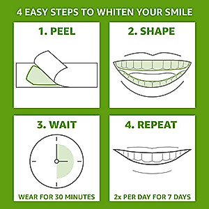 REMBRANDT Deeply White + Peroxide 1 Week Teeth Whitening Kit, Removes Tough Stains, Enamel-Safe, 28 Custom-Fit Whitening Strips (14 Treatments)