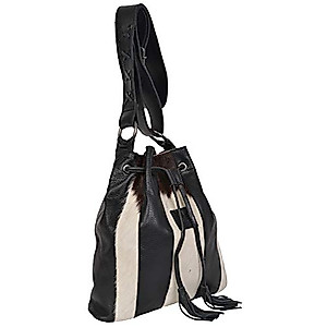 STS Ranchwear Cowhide Bucket Bag Cowhide/Black One Size