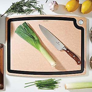 Epicurean Gourmet Series Cutting Board with Juice Groove, 19.5-Inch by 15-Inch, Natural/Slate